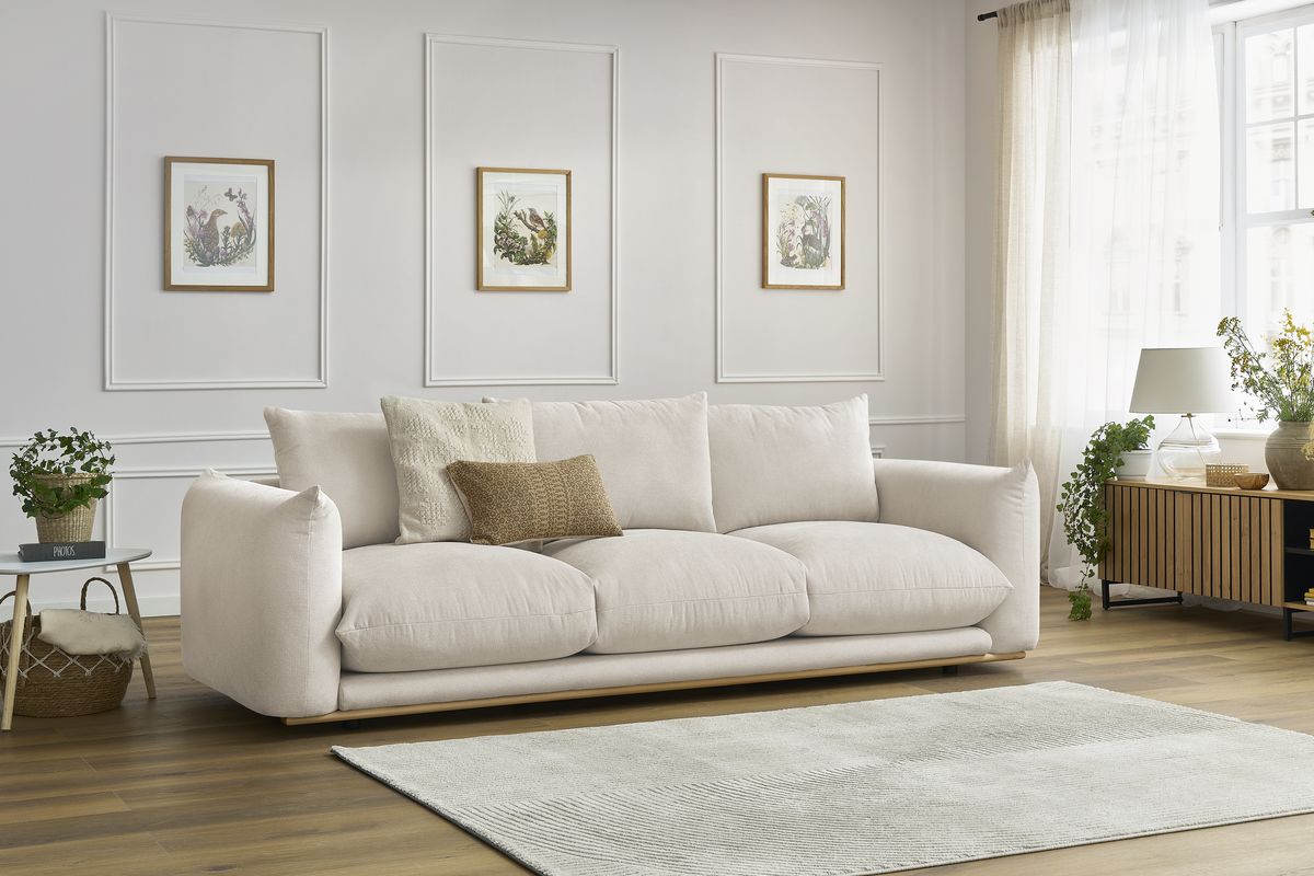 Canapé droit fixe 3 places ultra moelleux ERNEST | BOBOCHIC